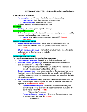 Chapter 6 Notes - Learning - PSYCHOLOGY: CHAPTER 6 – Learning 1. Types ...
