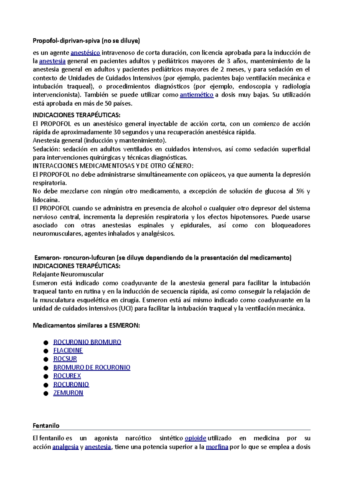 Medicamentos Utilizados EN QX (2) 093019 - Propofol-diprivan-spiva (no ...