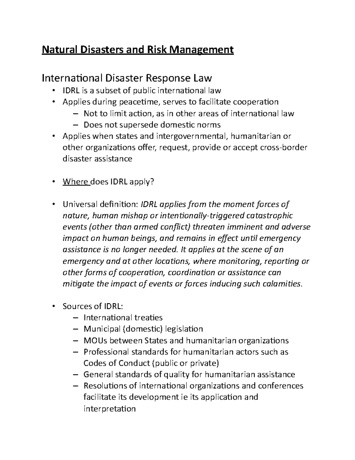 Disasters and Risk Management - Natural Disasters and Risk Management ...