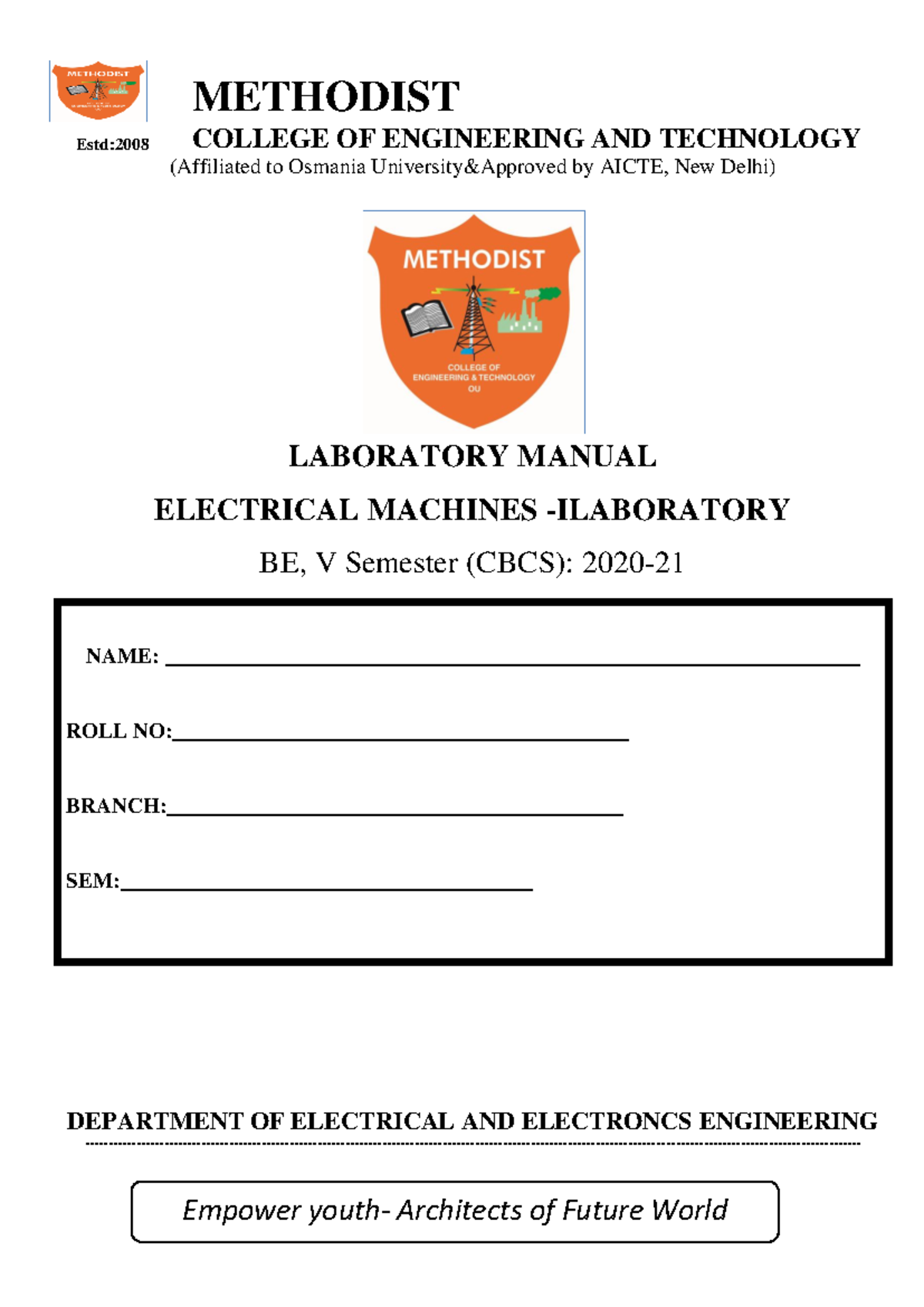 EM-1 Lab Manual - (Affiliated to Osmania University&Approved by AICTE ...