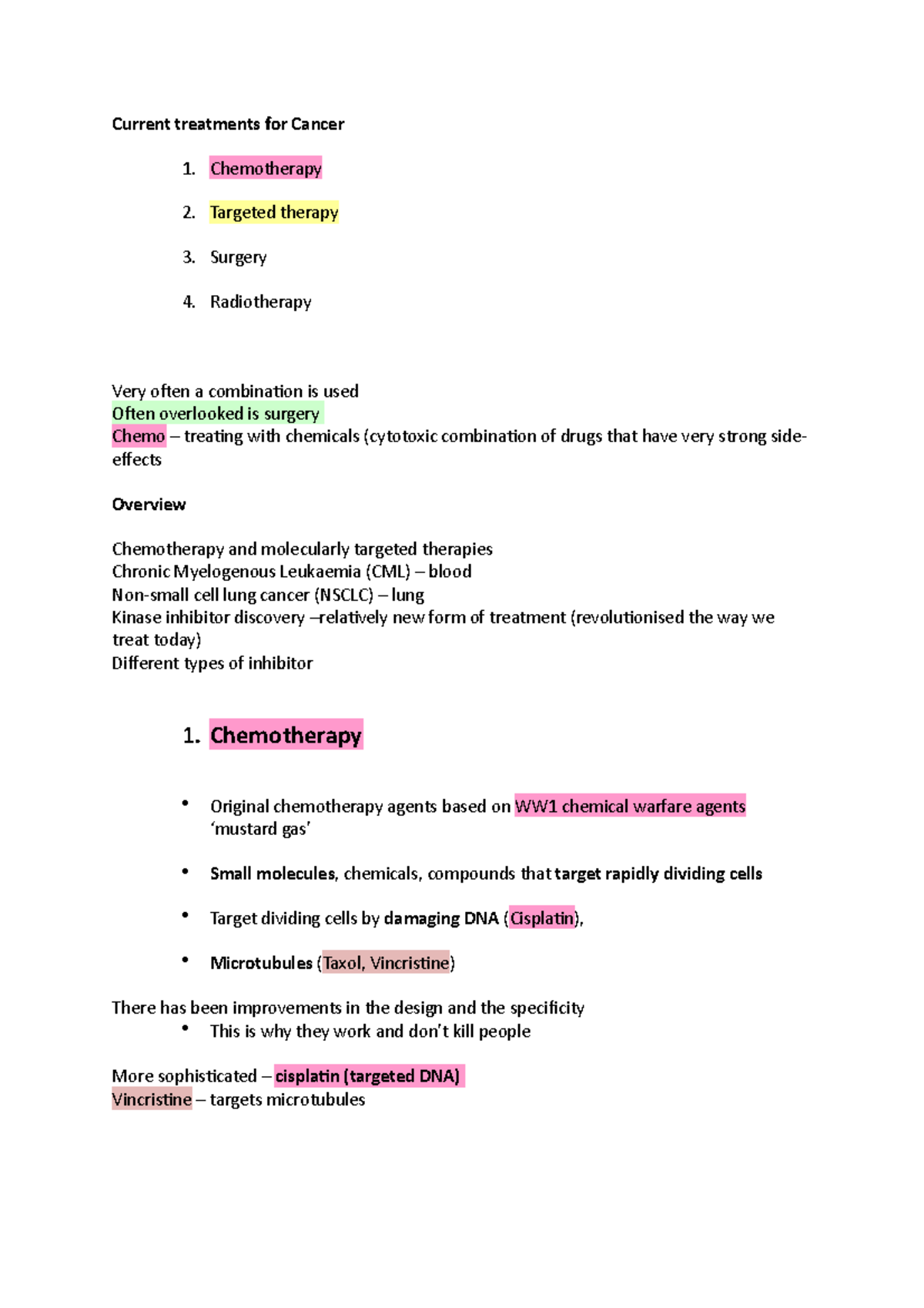 L21 -Cancer Drug design - Current treatments for Cancer Chemotherapy ...
