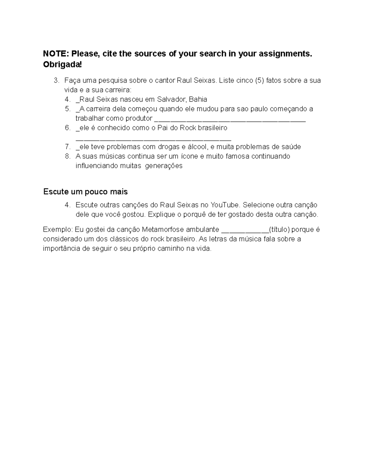 Raul seixas - ucsd - NOTE: Please, cite the sources of your search in ...