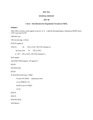 Homework #4 - Write VHDL code for an16-to-1 Mux. - The inputs are w0, w1, w2, w3, w4, w5, w6, w7 ...