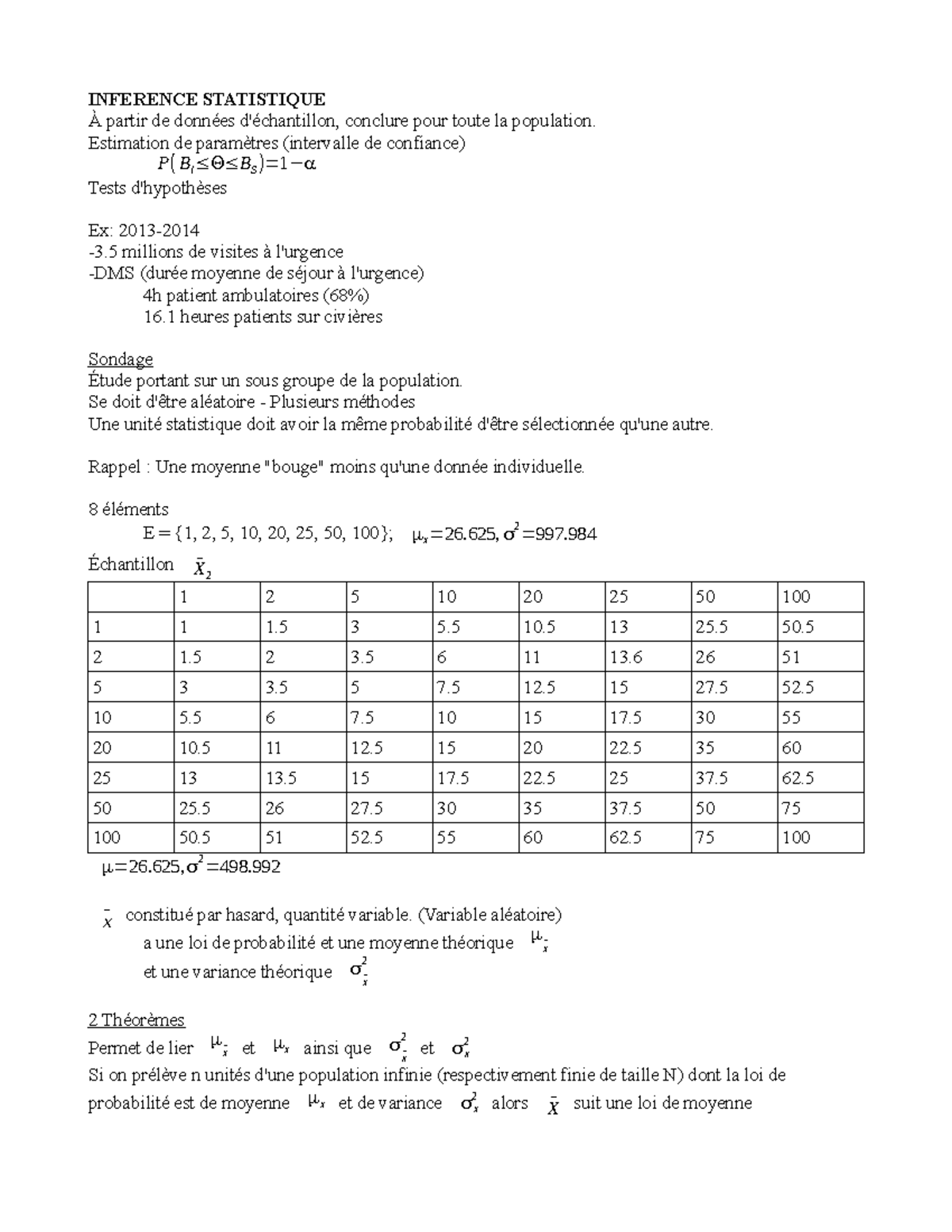 2016-06-16 Inference Statistique - INFERENCE STATISTIQUE À partir de ...