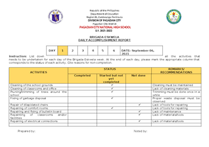 BE Form 07 School Accomplishment Report - Department of Education ...