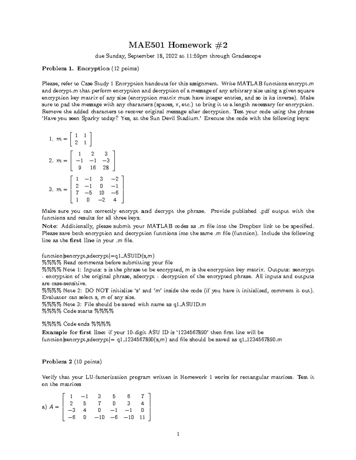 HW2 - learning the coursework through gilbert Strang text book so in ...