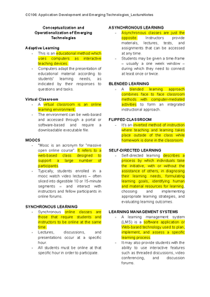 Introduction TO Application Development AND Emerging Technologies ...