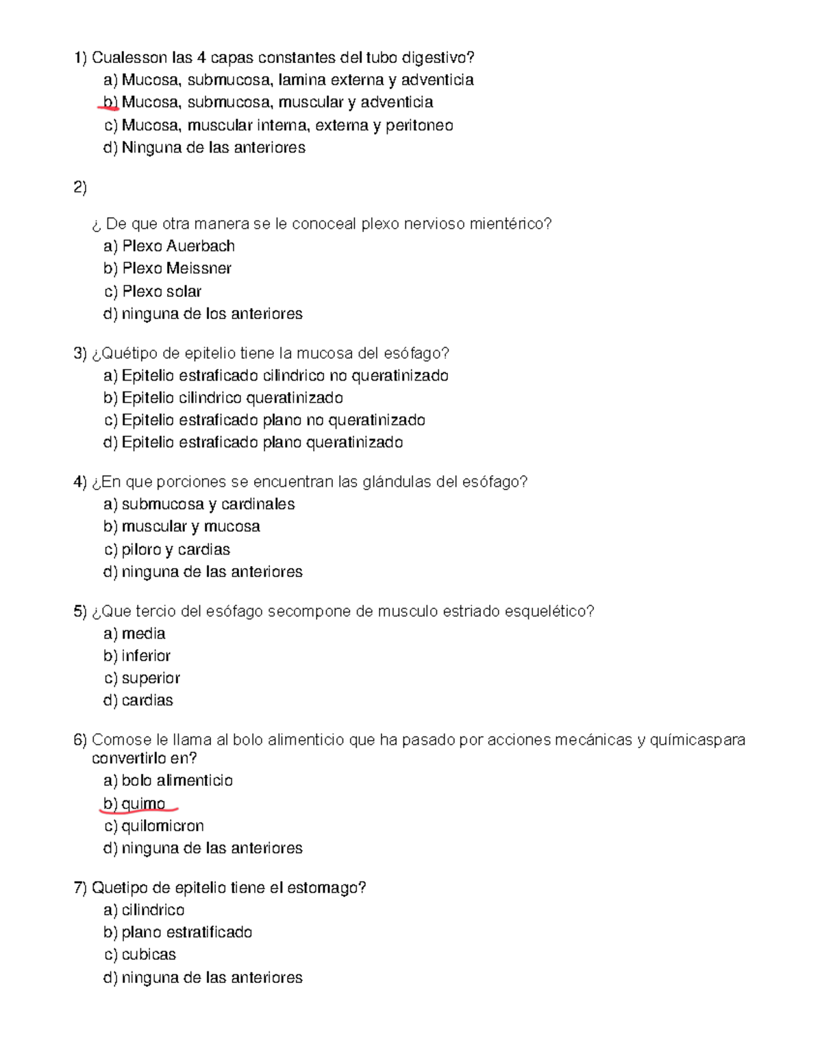 Guia - 1) Cualesson las 4 capas constantes del tubo digestivo? a ...