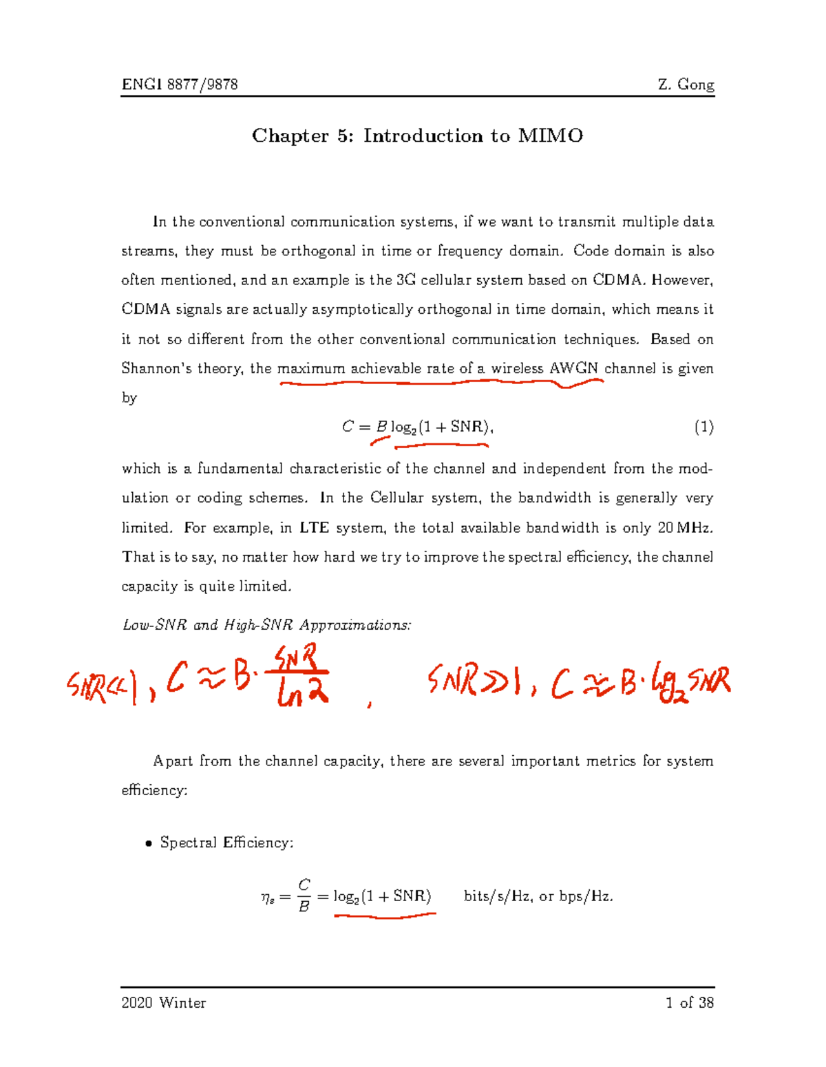 5 MIMO filled - Chapter 5: Introduction to MIMO In the conventional ...