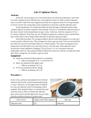Lab 1 - lab 1 - Lab 1 Measurement Abstract All science, engineering ...