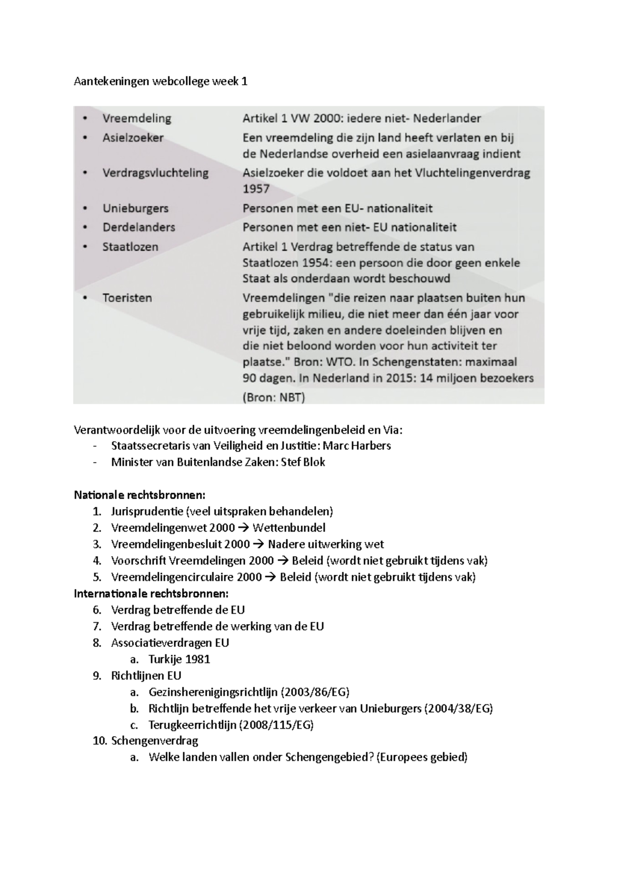 Aantekeningen webcollege week 1 - Jurisprudentie (veel uitspraken ...