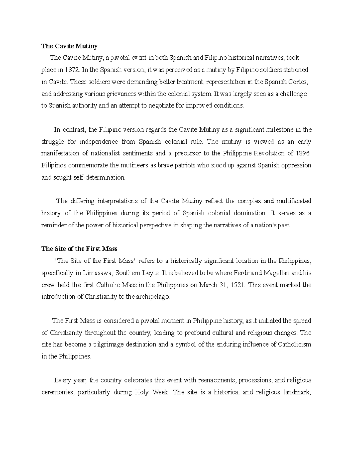 RPH - Good - The Cavite Mutiny The Cavite Mutiny, a pivotal event in ...