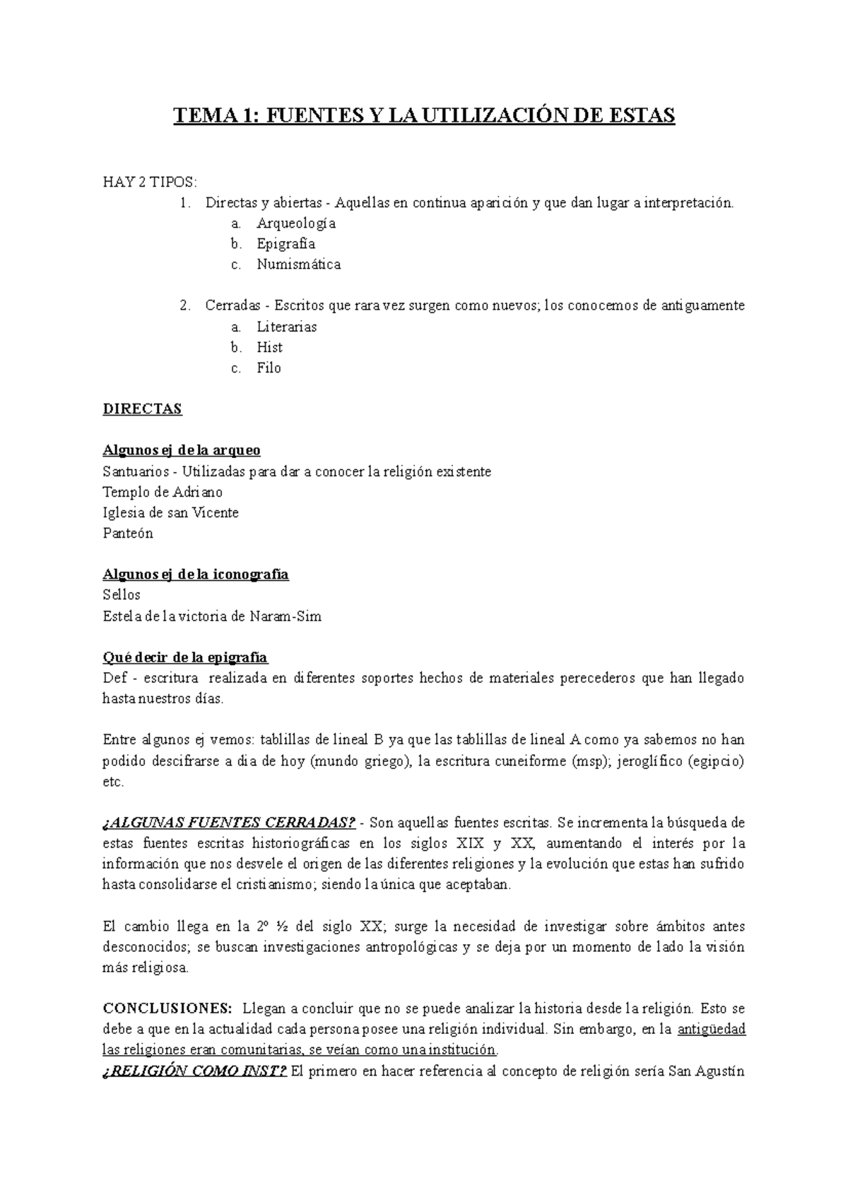 TEMA 1 Intro - TEMA 1: FUENTES Y LA DE ESTAS HAY 2 TIPOS: 1. Directas y ...