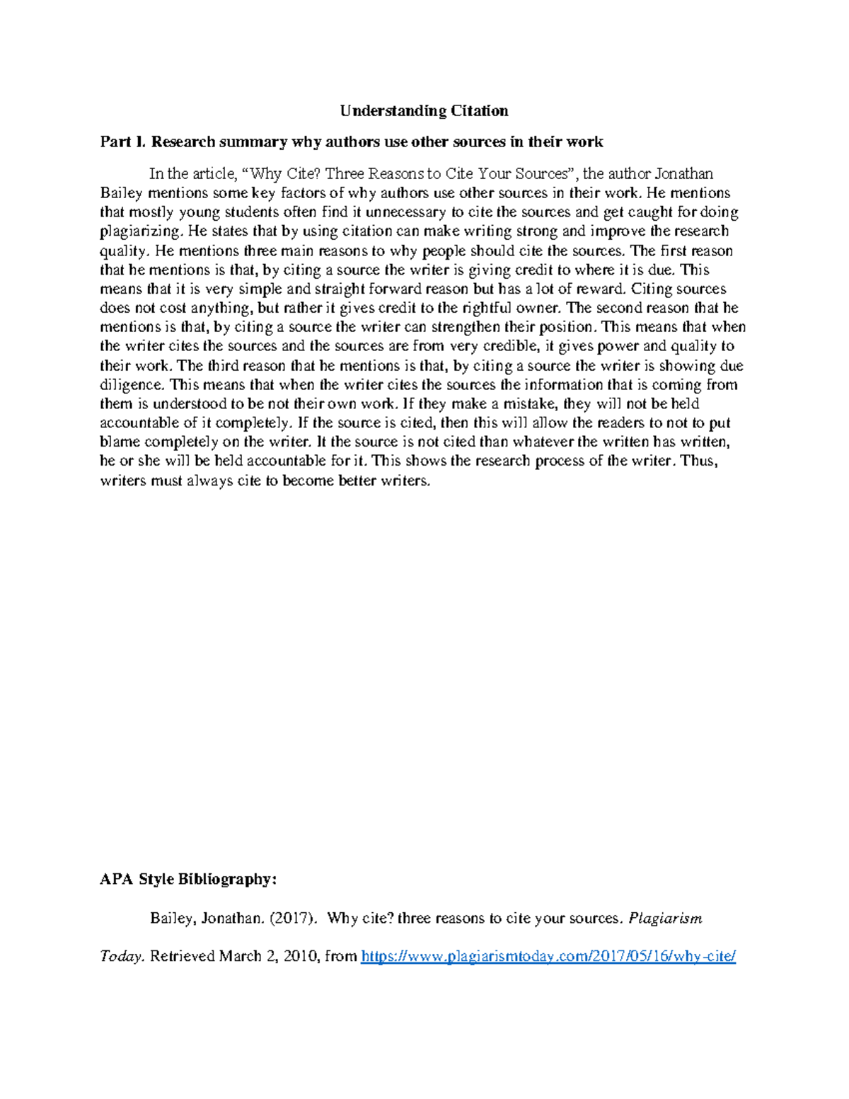 Understanding citations - Understanding Citation Part I. Research ...