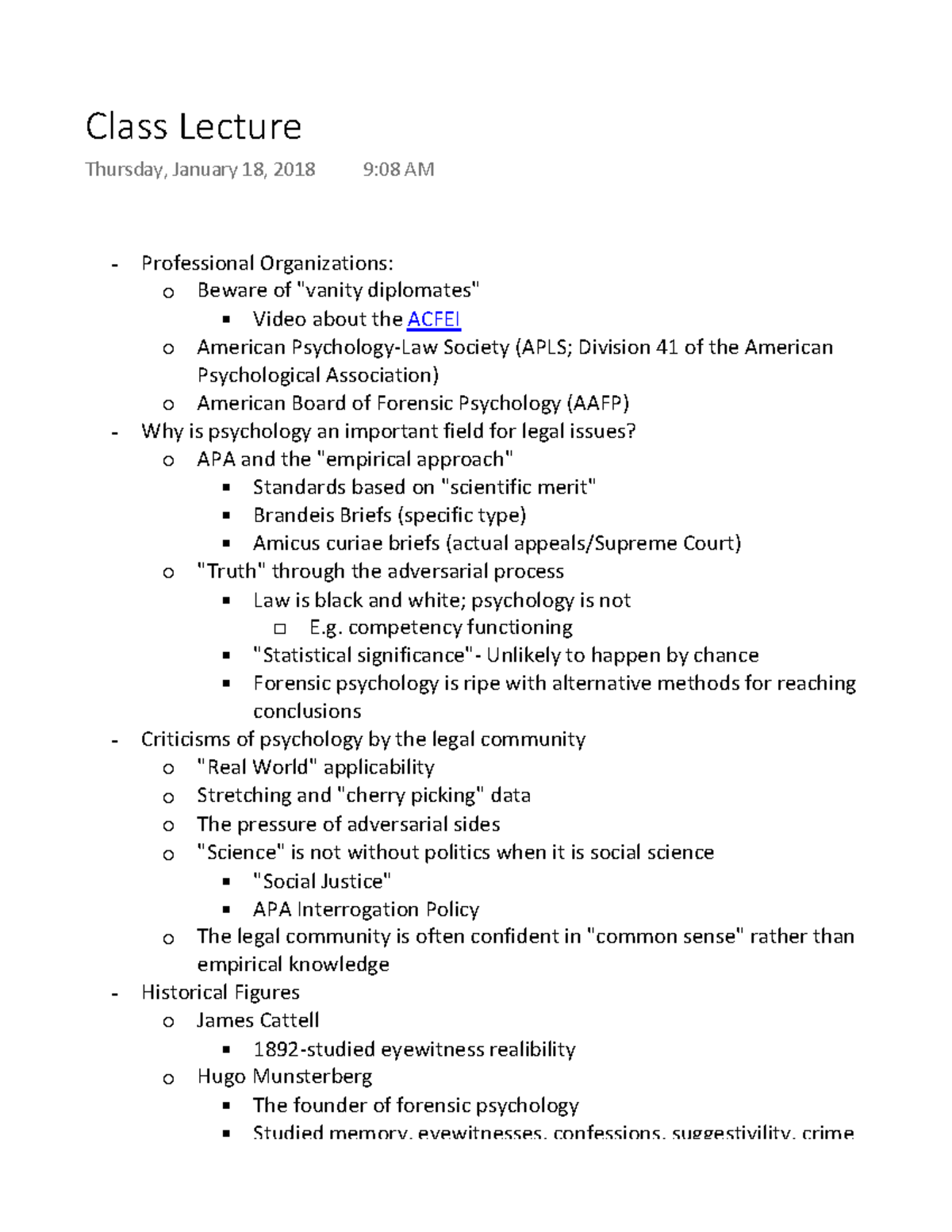 Forensic Psychology Chapter 2 Warning Tt Undefined Function 32 Professional Organizations