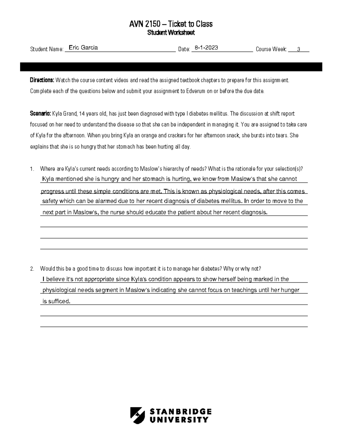 Ticket to class week 3 leadership AVN 2150 Week 3 Ticket to Class ...