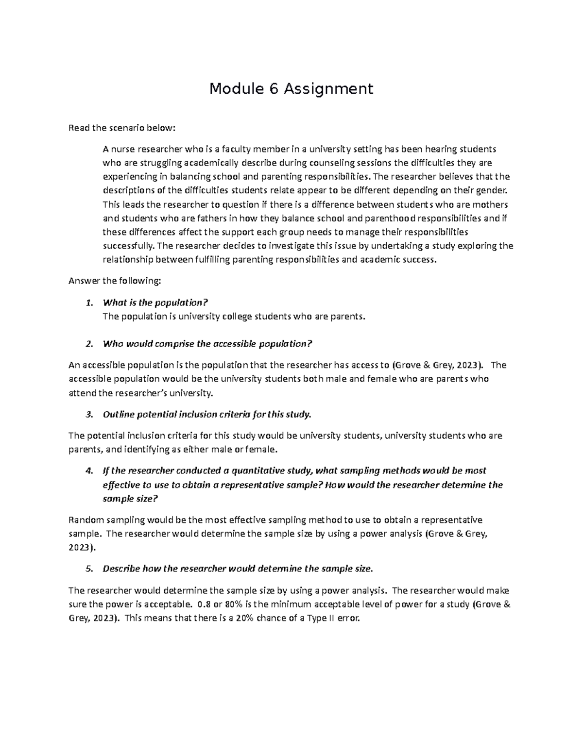 Module 6 Assignment - Module 6 Assignment Read the scenario below: A ...