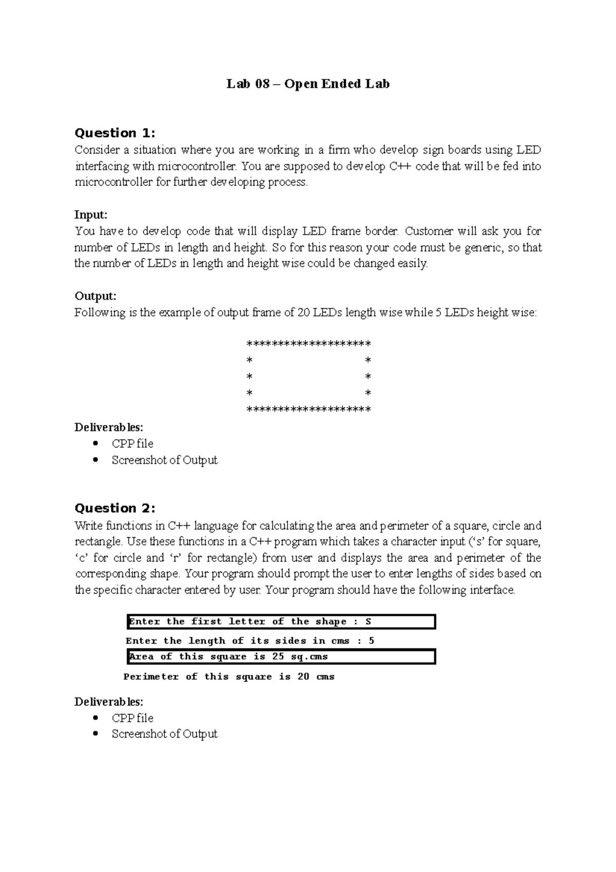 Lab 08 Open Ended - svwqfvwv qbir abwirbtb - Lab 08 – Open Ended Lab ...