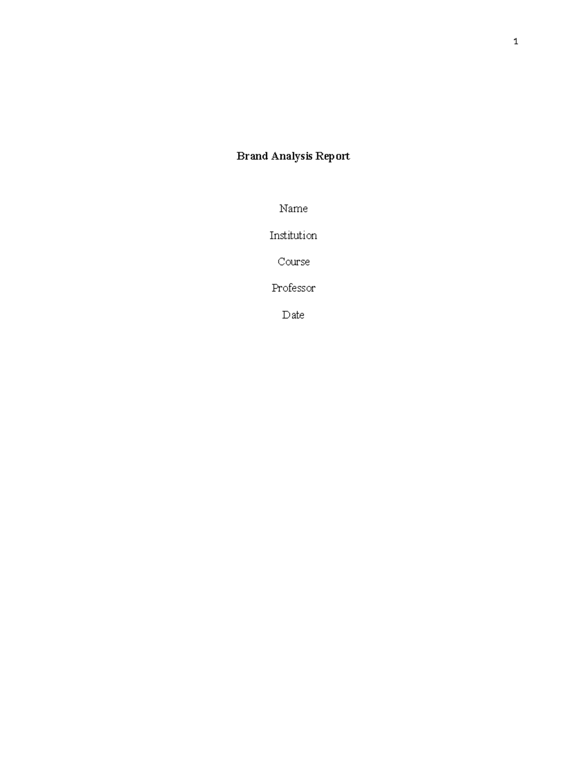 Final Report Project 2 - assignmnet - Brand Analysis Report Name ...