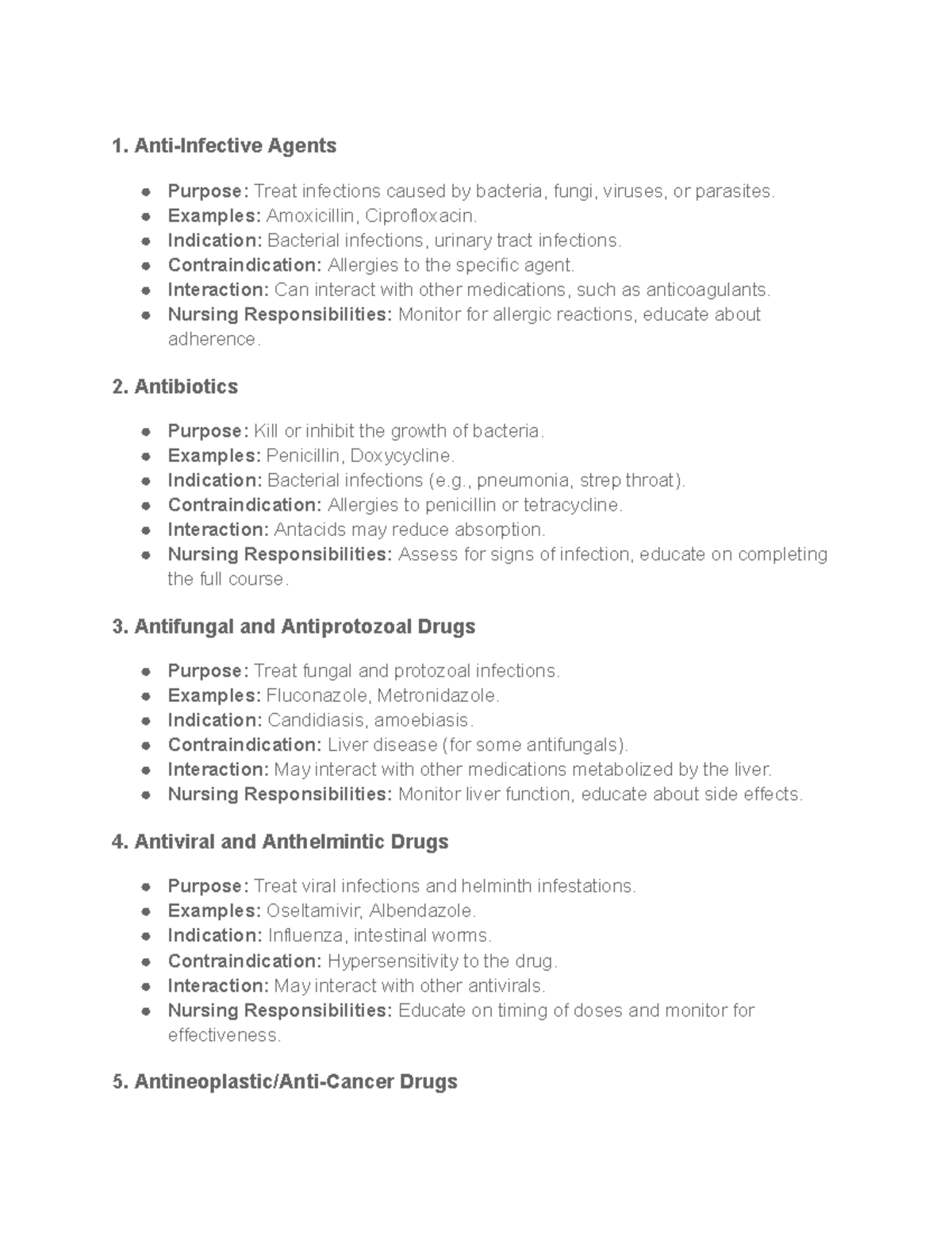 HES 005 Finals REV - pharma reviewer summarized - 1. Anti-Infective ...