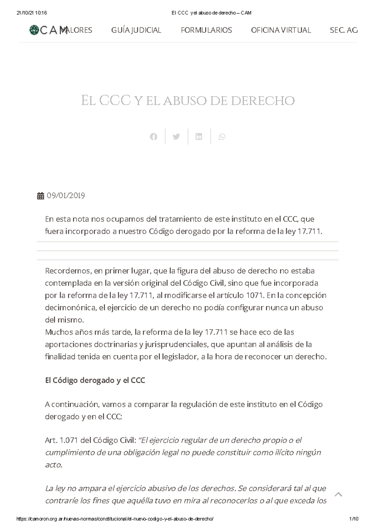 El+CCC+y+el+abuso+de+derecho+–+CAM - El CCC y el abuso de derecho 09/01 ...