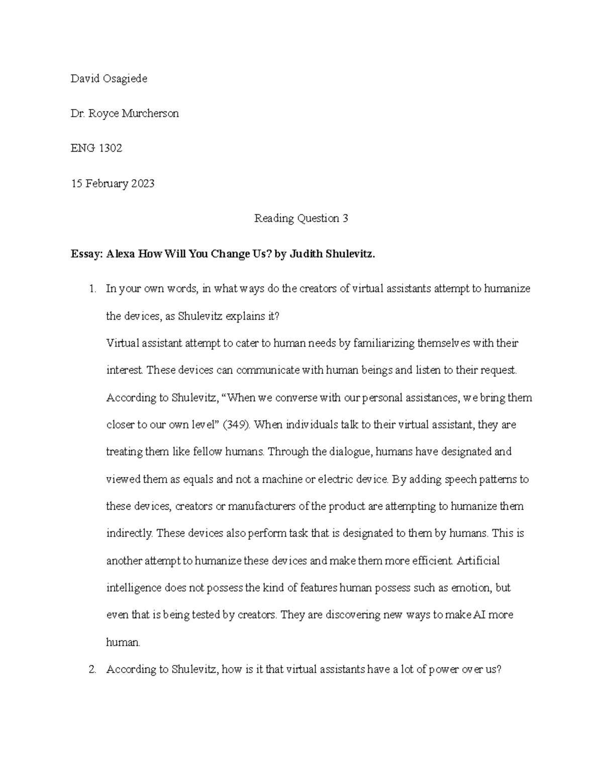 RQ3 - Essay on a film analysis - David Osagiede Dr. Royce Murcherson ...
