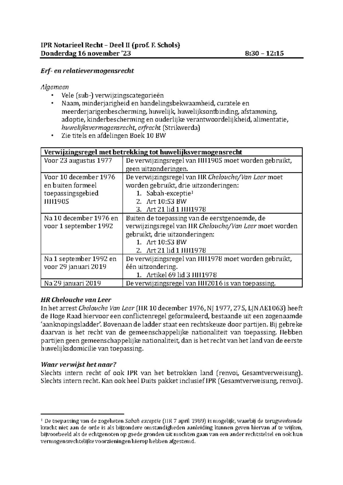 IPR Notarieel Recht – Deel II prof. F. Schols - IPR Notarieel Recht ...