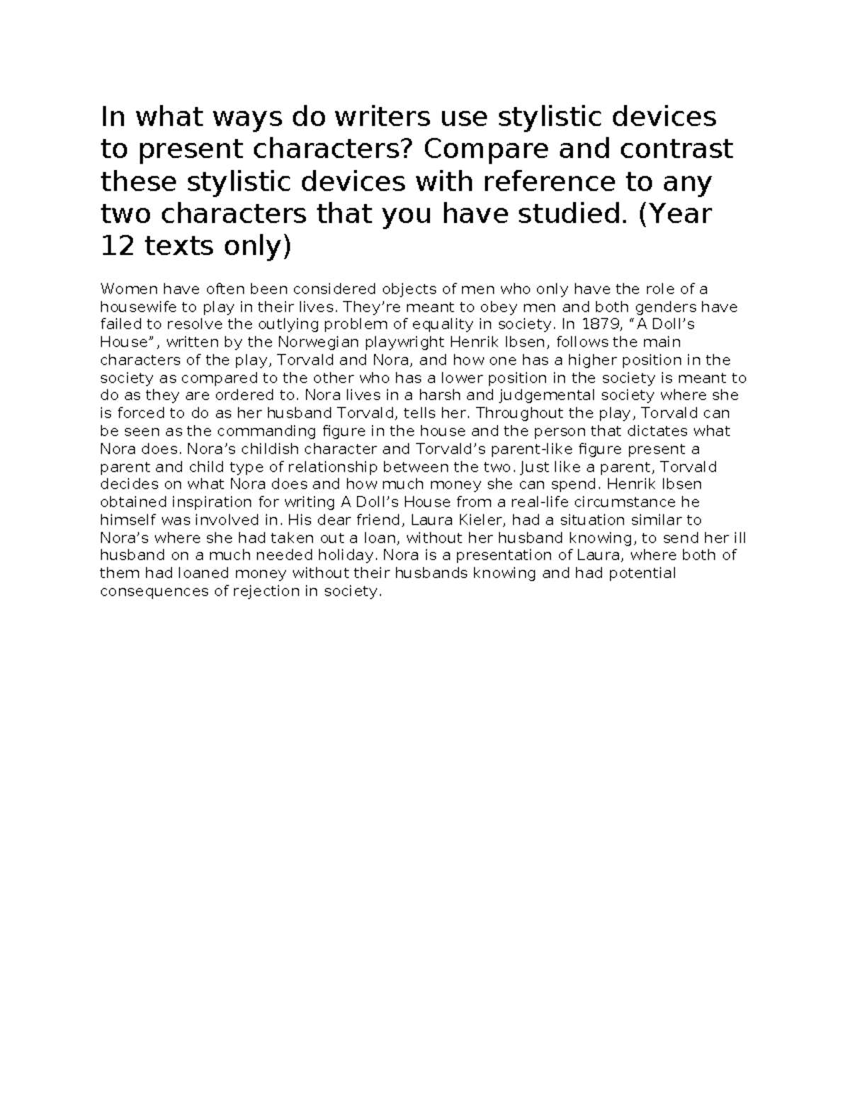 English Paper 2 - Notes - In what ways do writers use stylistic devices ...