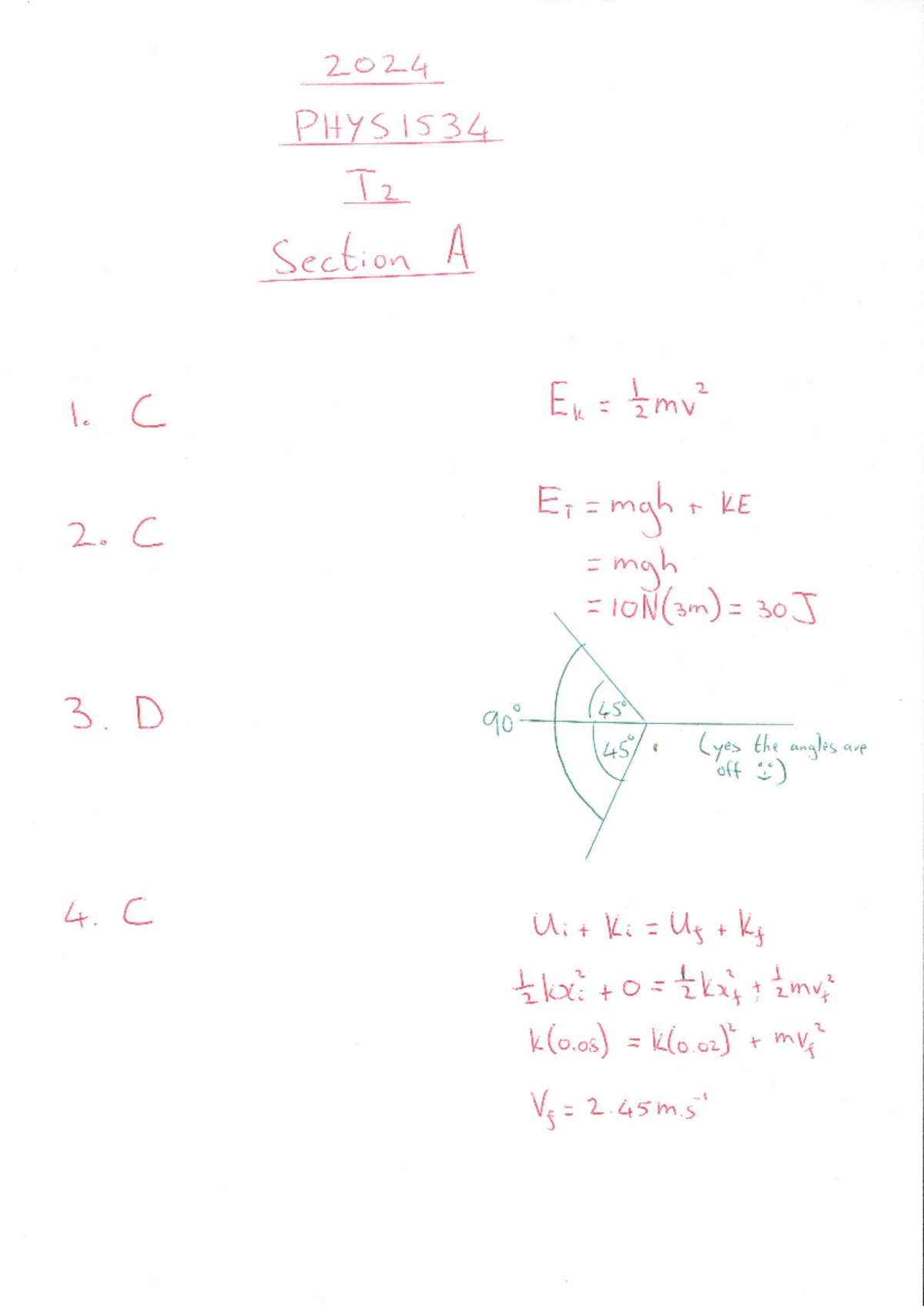 2024PHYS1534Sem T2 memo - PHYS 1534 - Studocu