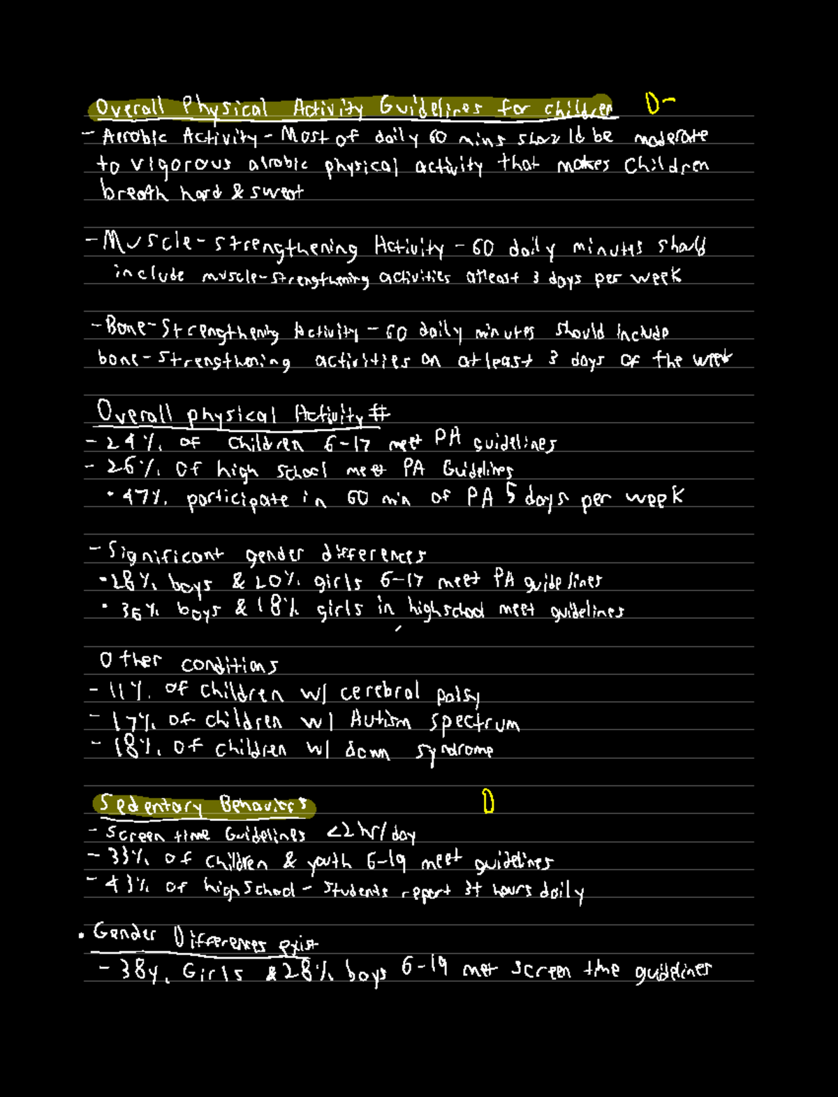 Lecture 8 - Physical Activity Report Card and Obesity - D Iti n i ...