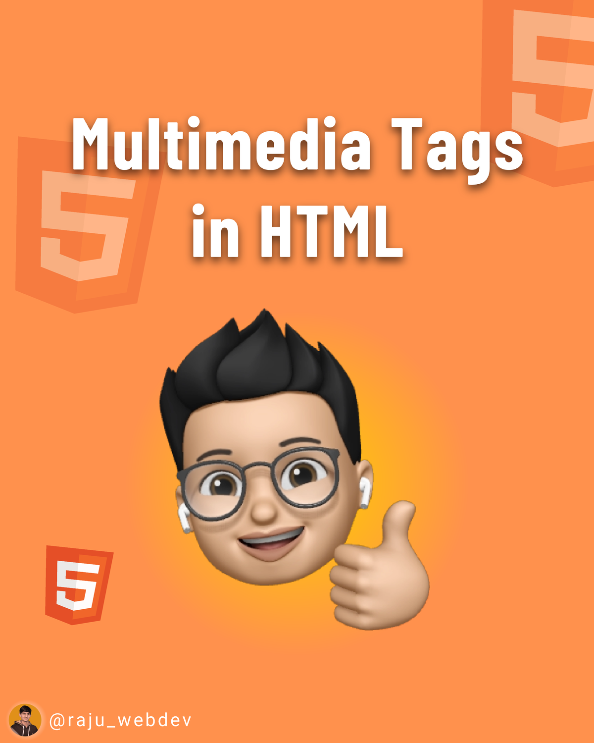 Multimedia Tags and Attributes in HTML - @ r a j u _ w e b d e v W e w ...