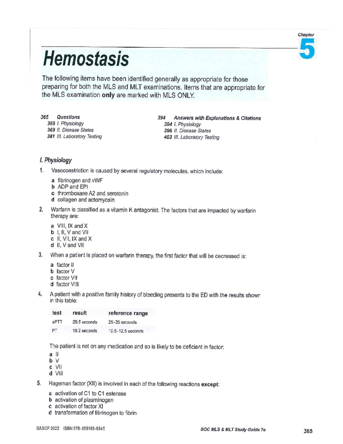 Hemostasis - HEMA - Medtech - Studocu