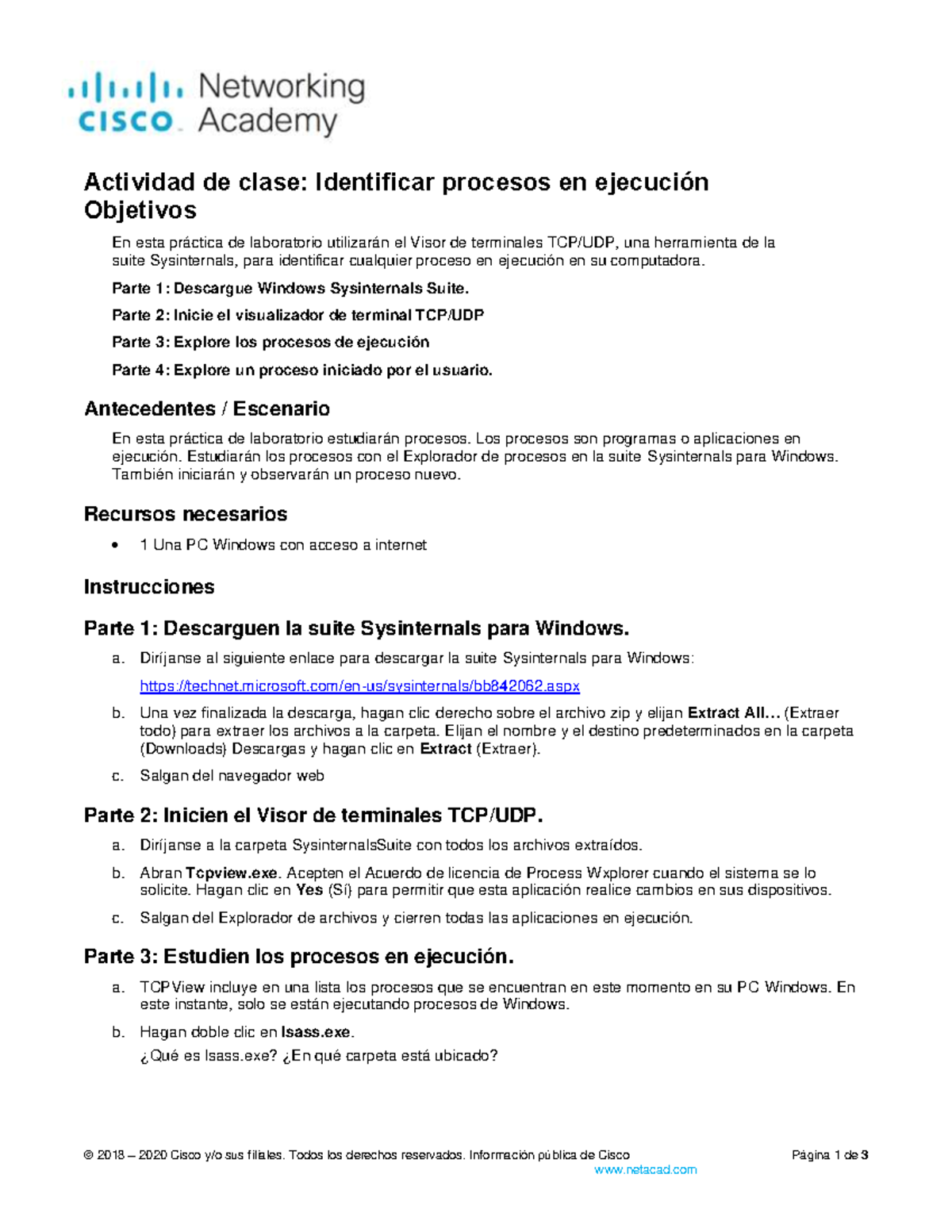 3.0.3-class-activity-identify-running-processes es-XL - copia - © 2018 ...