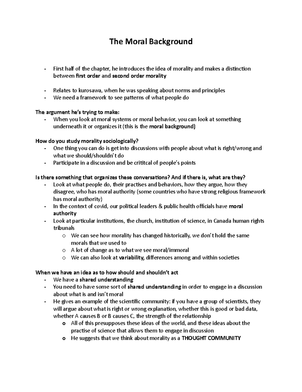 Moral Background SOC 3101 - Mandatory Reading. - The Moral Background ...