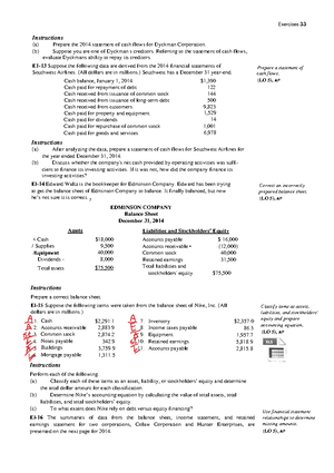 Chapter 4 Exercise - practice E4-2 - Chapter 4 Exercises E4. Complete ...