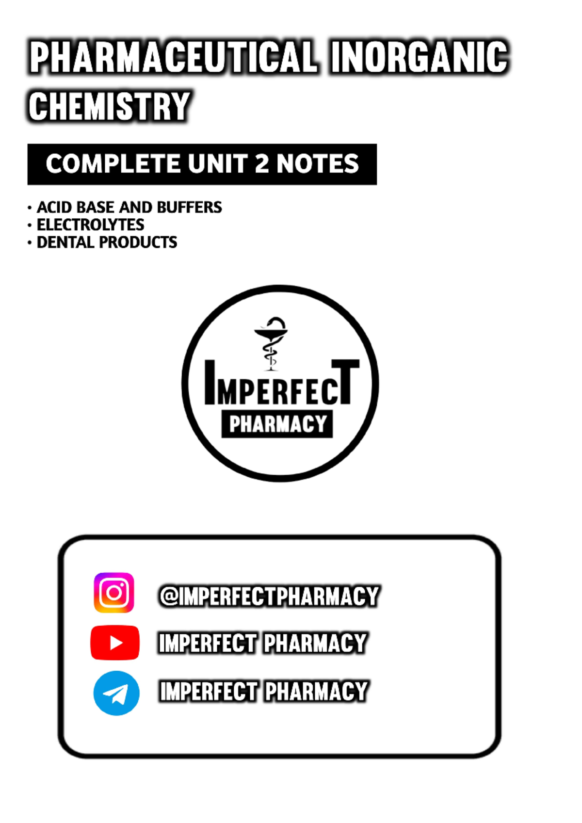 UNIT 2 Inorganic Chemistry ( Imperfect Pharmacy ) - Computer ...