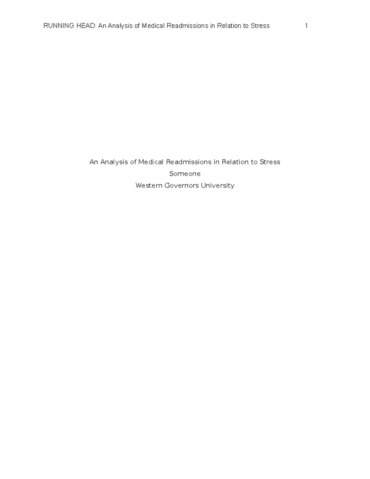 D207 - Paper about medical remediation - RUNNING HEAD: An Analysis of ...