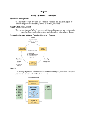 OPM Exam Cheat Sheet - Using Operations to Create Value Operations Management: OPM is about the ...