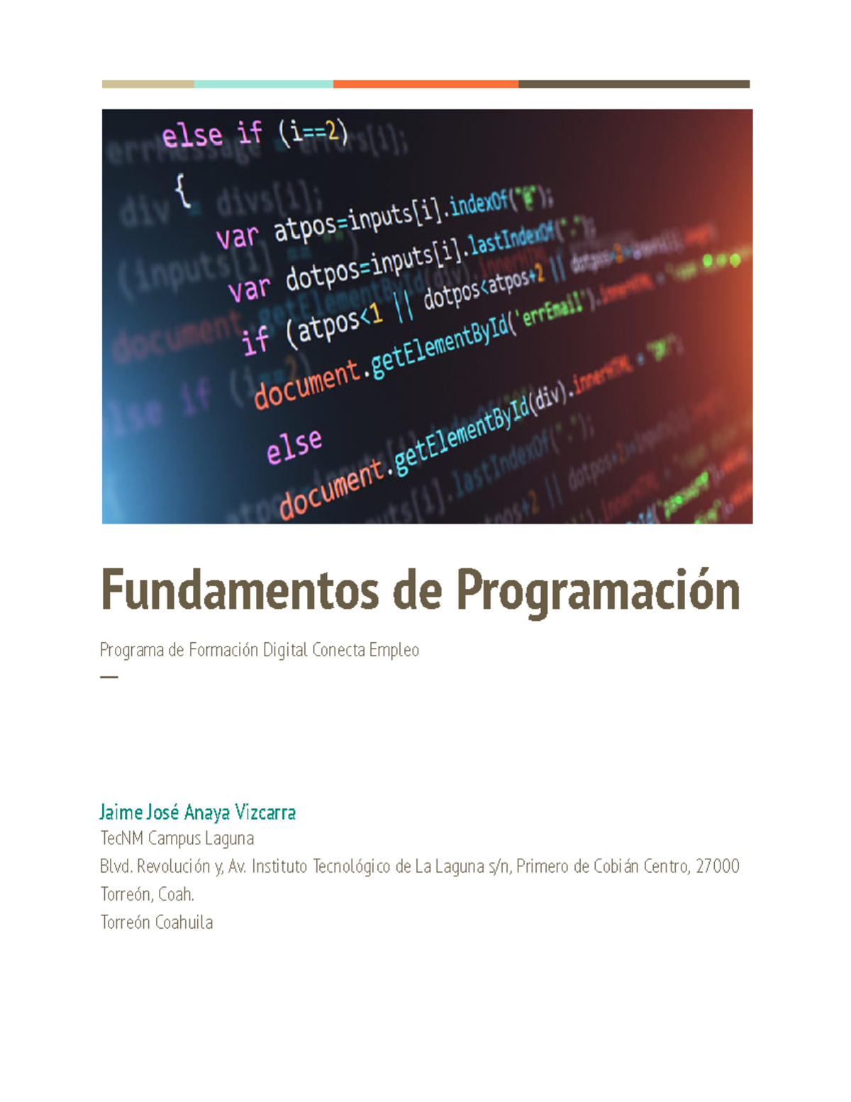 CE Fundamentos de Programación - Fundamentos de Programación Programa ...