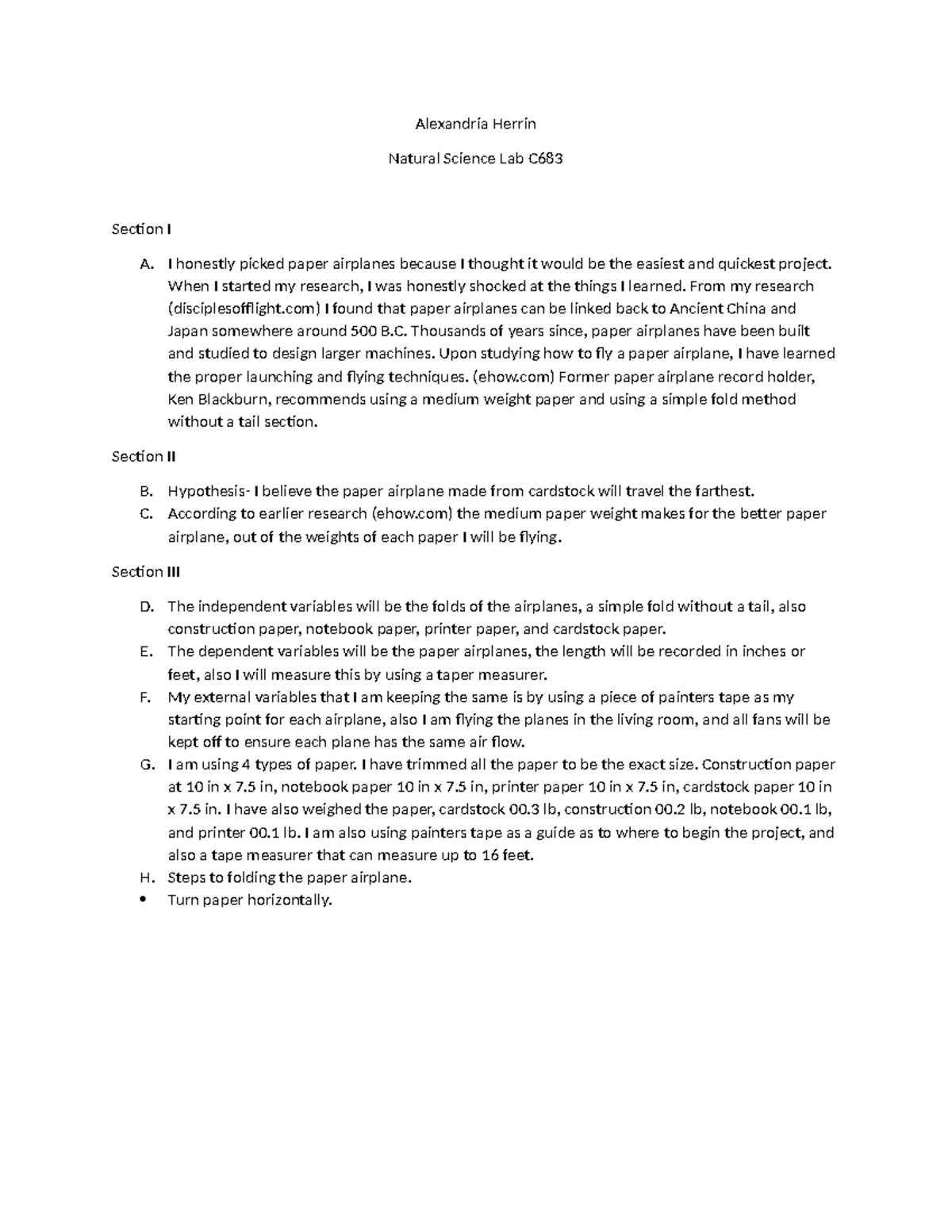 C683 Natural Science Lab - Alexandria Herrin Natural Science Lab C ...