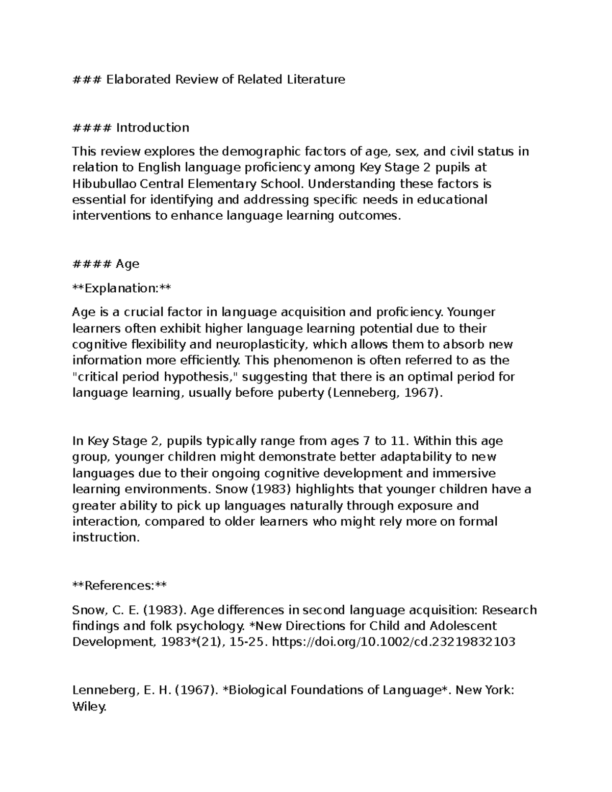 RRL3 - Elaborated Review of Related Literature Introduction This review ...