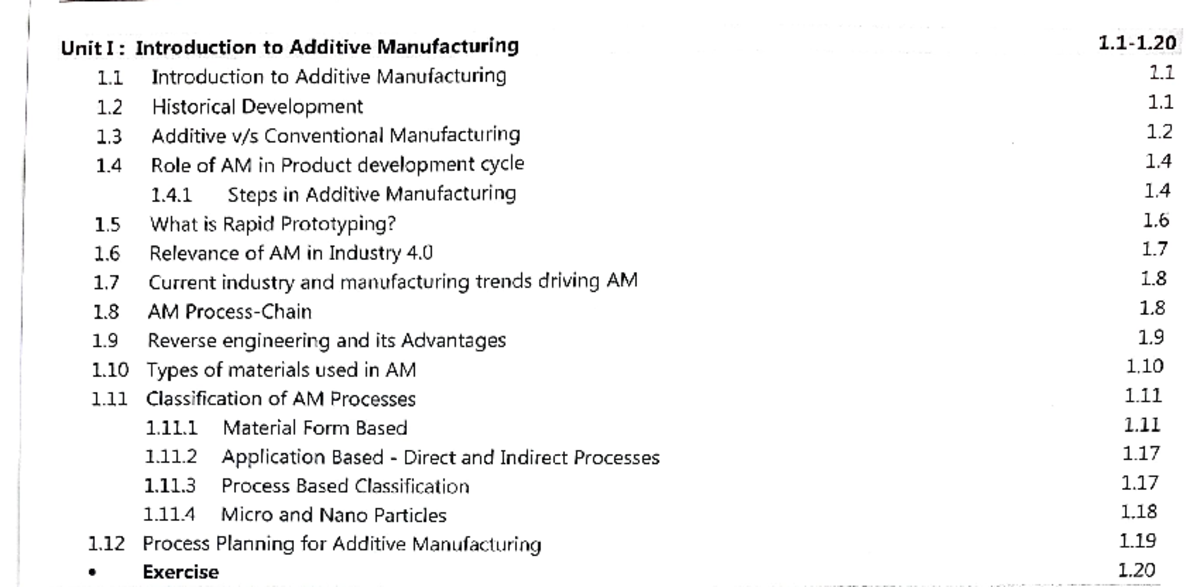AM - Unit 01 - Additive manufacturing unit 1 - 1 Role of AM in Product ...