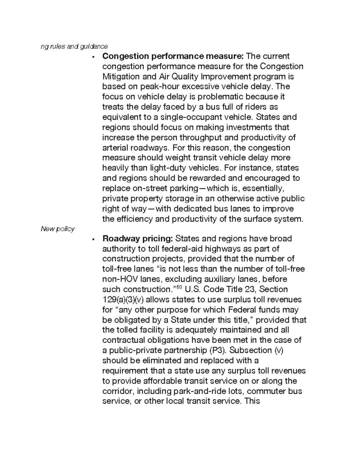 SSS 4 - ng rules and guidance § Congestion performance measure: The ...