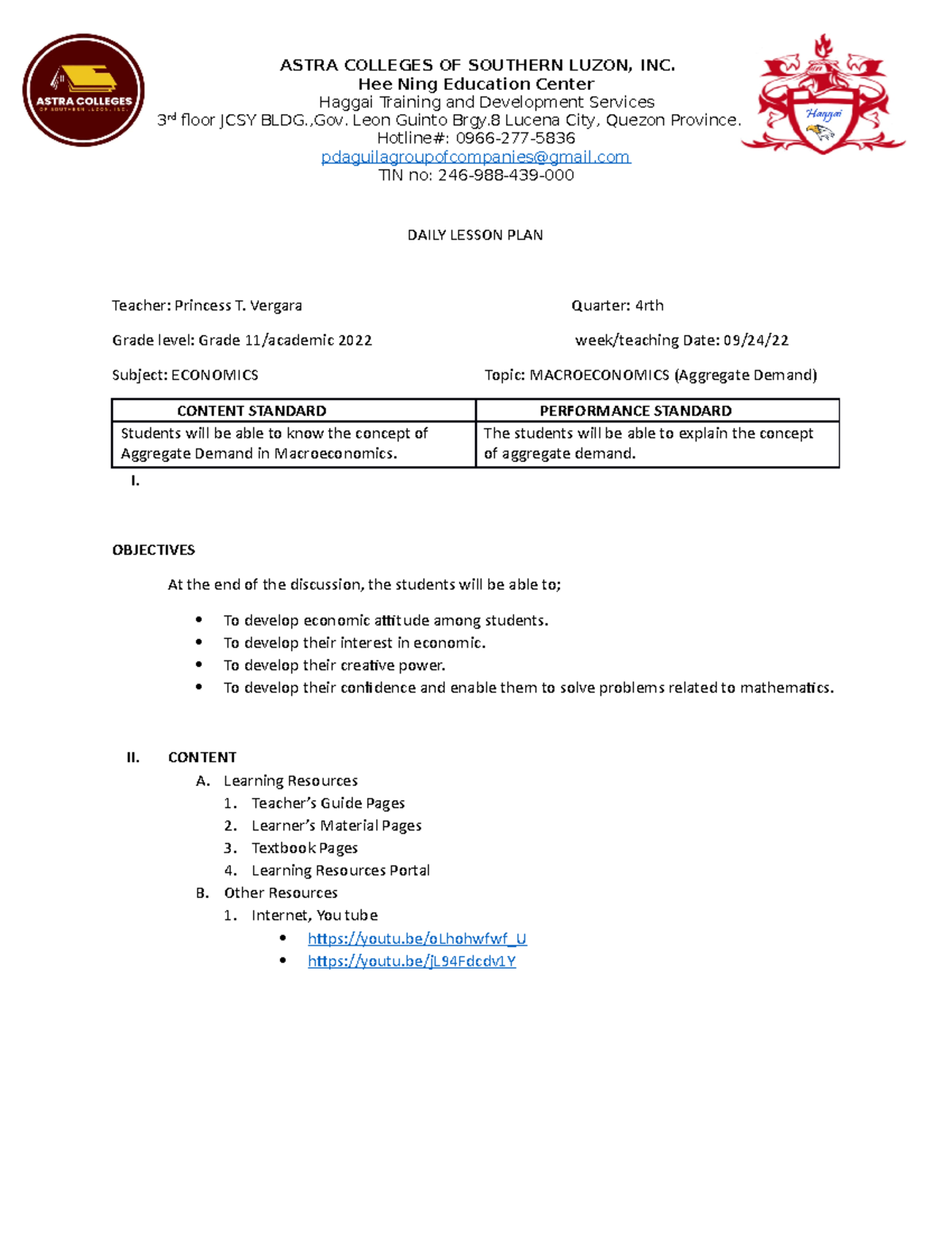 Printut-LP24 - lesson plan - Hee Ning Education Center Haggai Training ...