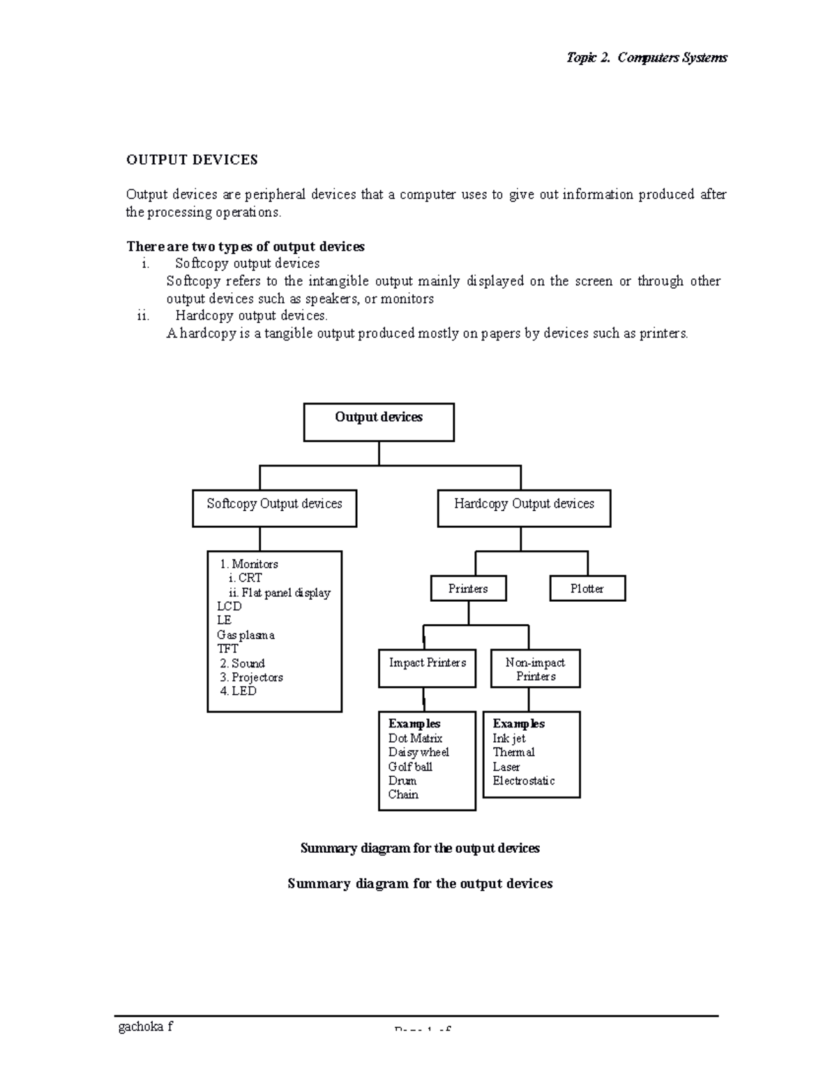 Output devices 2 - OUTPUT DEVICES Output devices are peripheral devices ...