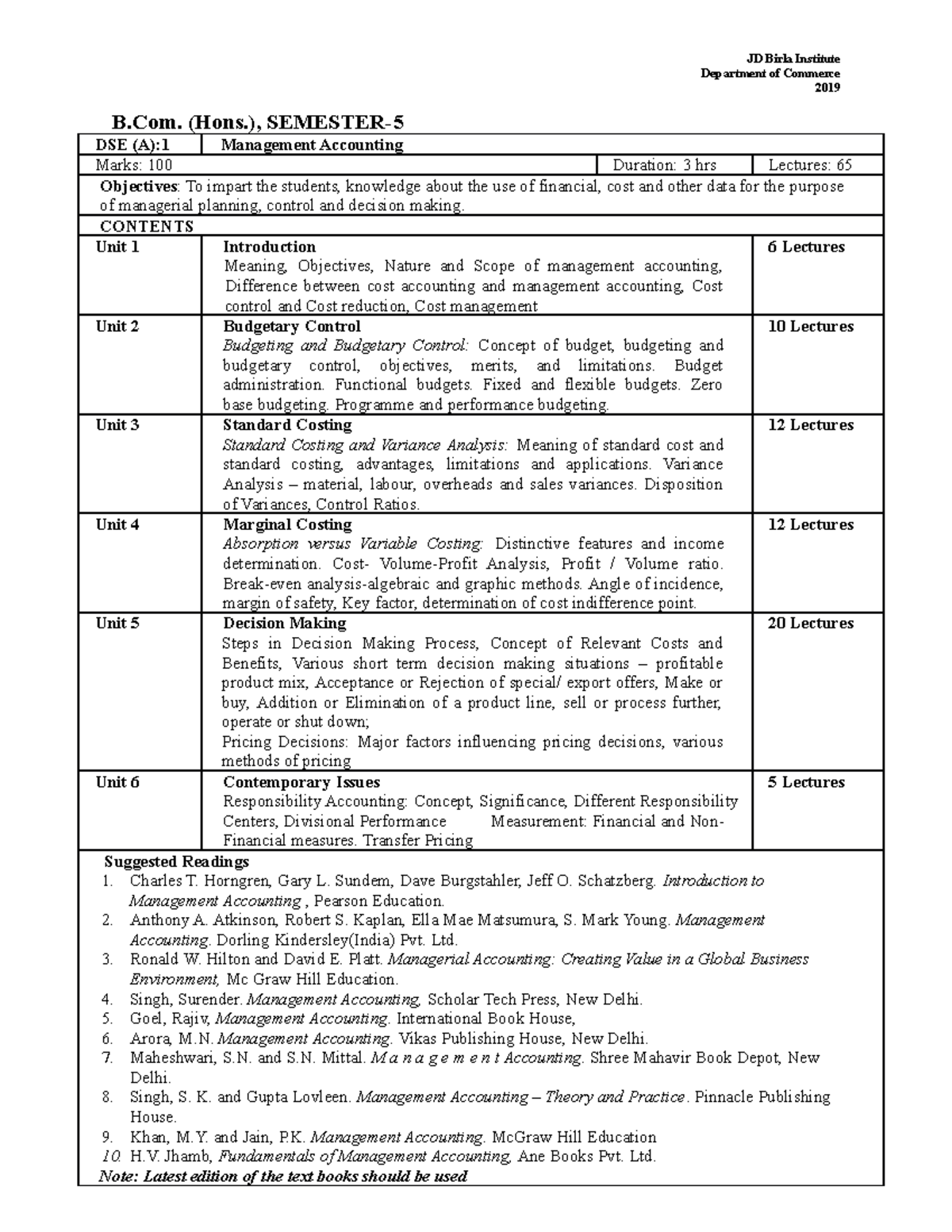Commerce DSE Papers - financial management - Department of Commerce ...