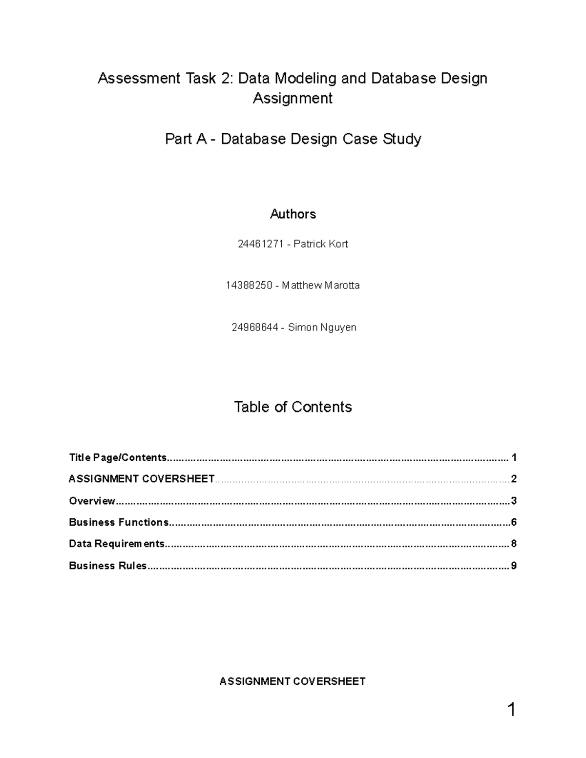 Partafeedbackdbfun - Assessment Task 2: Data Modeling and Database ...