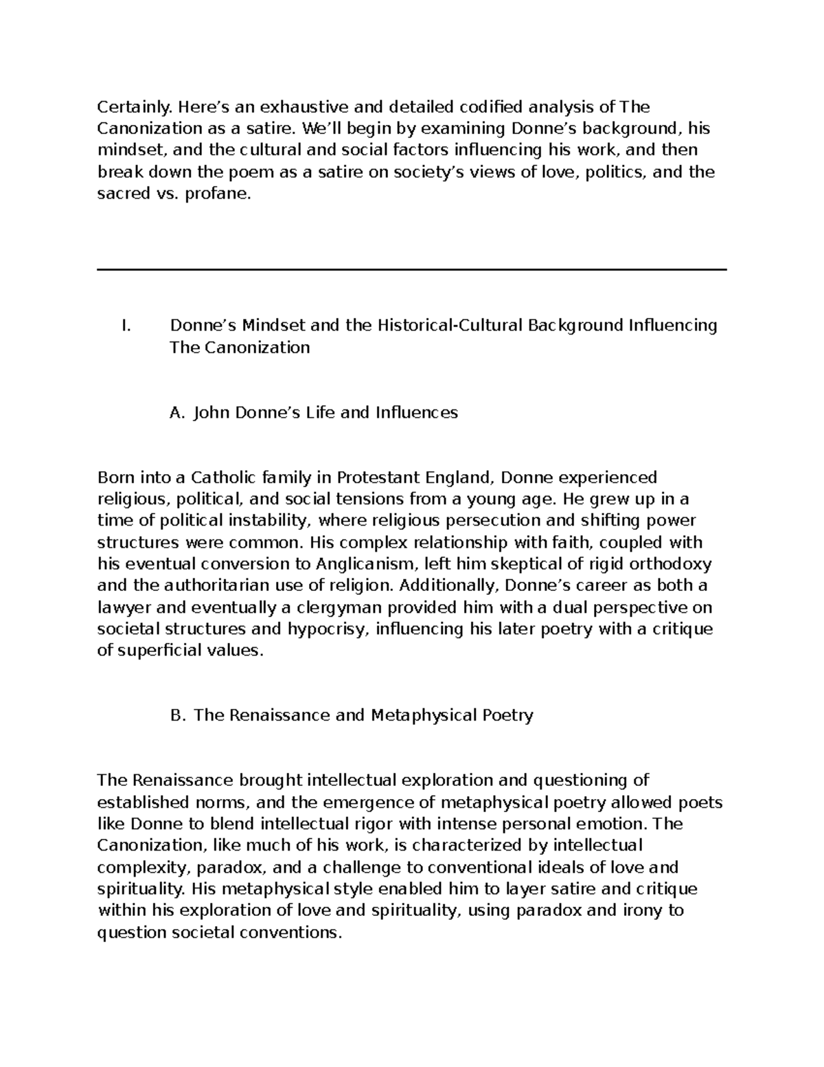 Compilation of the Canonization - Certainly. Here’s an exhaustive and ...