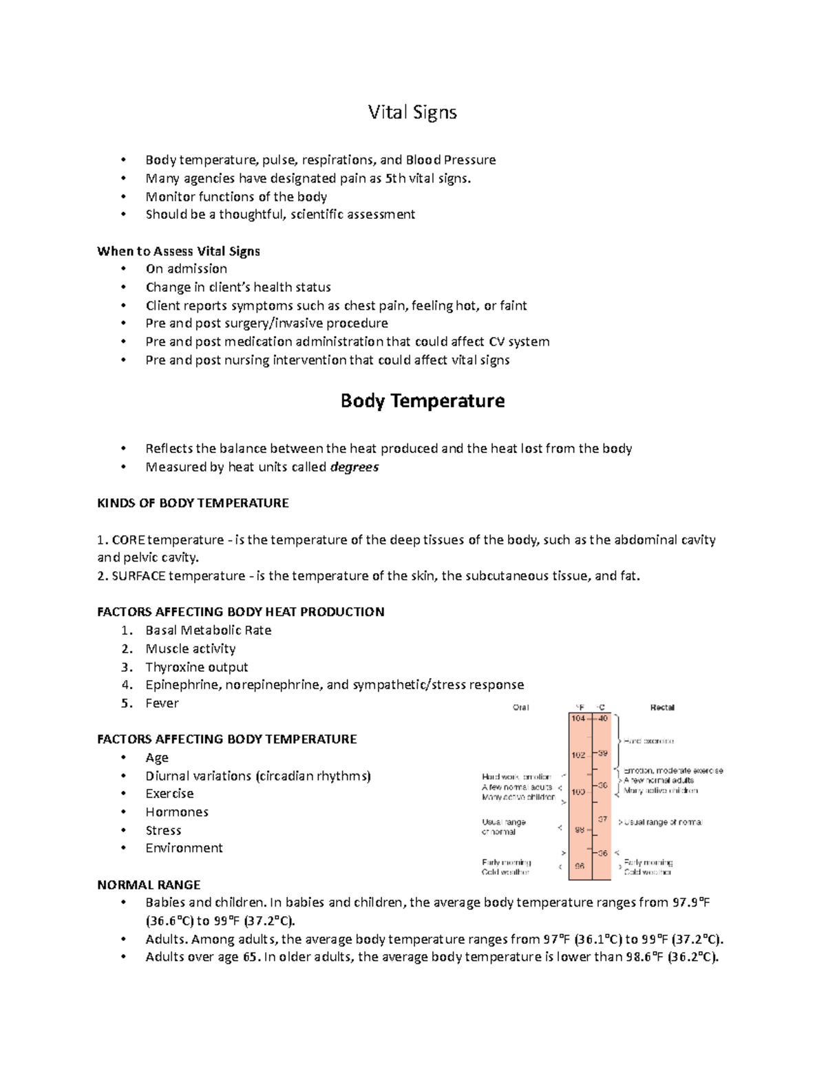 Vital-signs - hhhhh - Vital Signs Body temperature, pulse, respirations ...