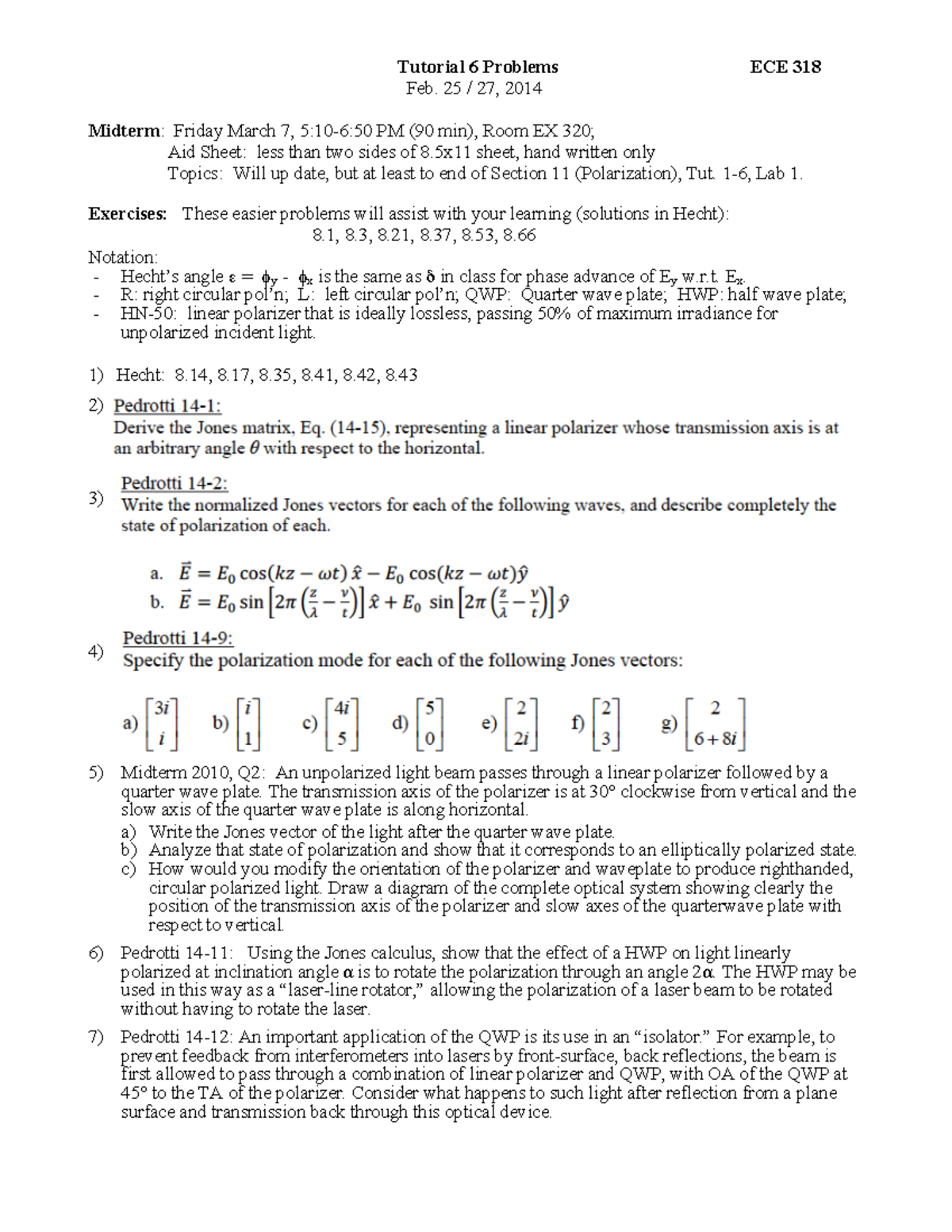 Sample/practice exam 27 februar 2014, questions - Tutorial 6 - Tutorial ...